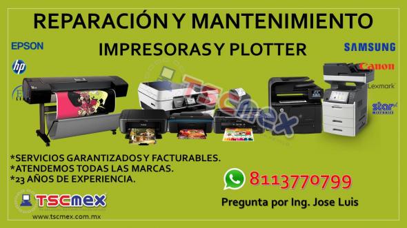 Reparación y Mantenimiento a Impresoras y Plotteren San Pedro- San Pedro Garza García Nuevo León ...