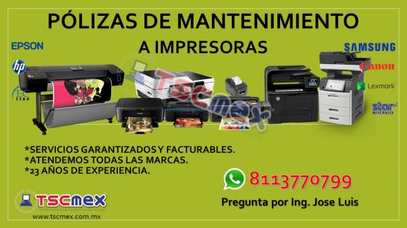 Poliza de Mantenimiento a Impresoras General Escobedo- Ciudad General ...